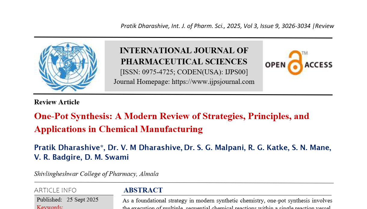 One-Pot Synthesis: A Modern Review of Strategies, Principles, and ...